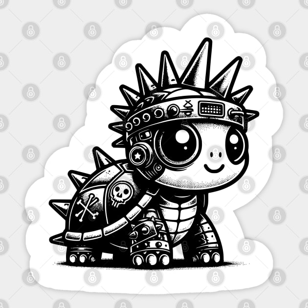Gothic Punk Turtle - Turtle - Sticker | TeePublic