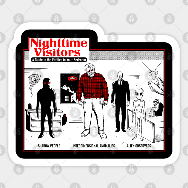 Nighttime Visitors - Ufo - Sticker | TeePublic