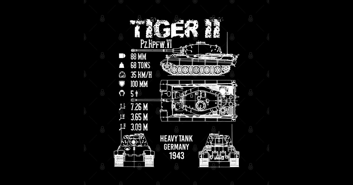 Tiger II Tank Specifications - Tiger Ii - Posters and Art Prints ...