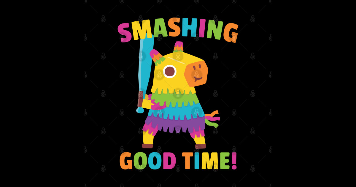 Funny Pinata Smashing Good Time - Pinata - Sticker | TeePublic