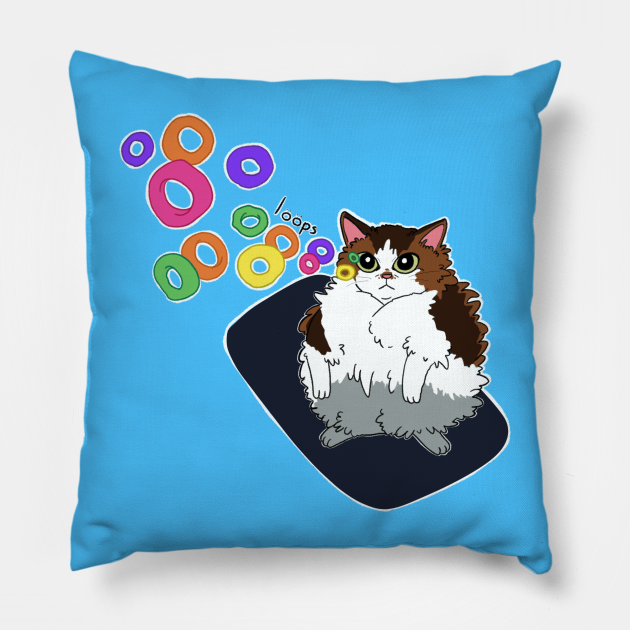 Loops cat - Loops Brother Cat Meme - Pillow | TeePublic