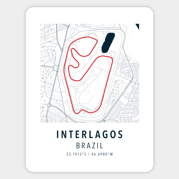 interlagos simple track - Raceway - Sticker | TeePublic