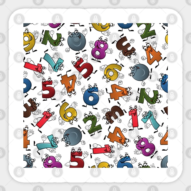 Numbers Patterns - Numbers - Sticker | TeePublic