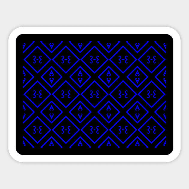 Electric Blue Pattern - Electric Blue - Sticker | TeePublic