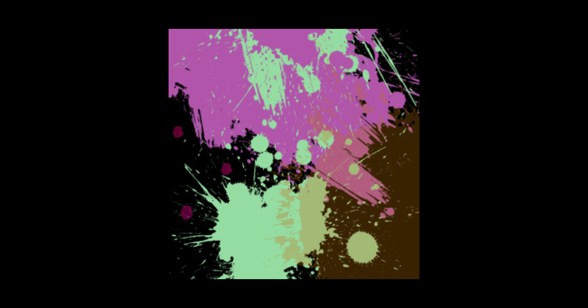 Splotches and splashes in purple & green - Splash - Sticker | TeePublic