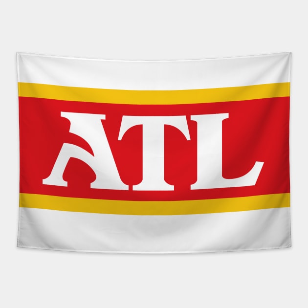 ATL Retro Font - Whiteq - Hawks - Tapestry | TeePublic