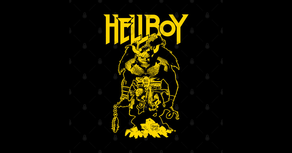 1st HELLBOY SKETCH - gold variant - Funny Music Horror Hip Hop Comic ...