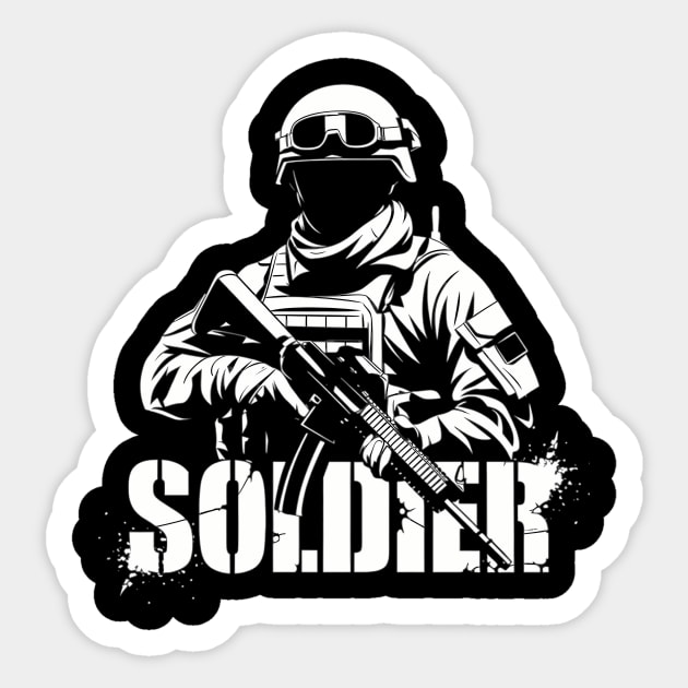 Army Soldier Military - Military - Sticker | TeePublic