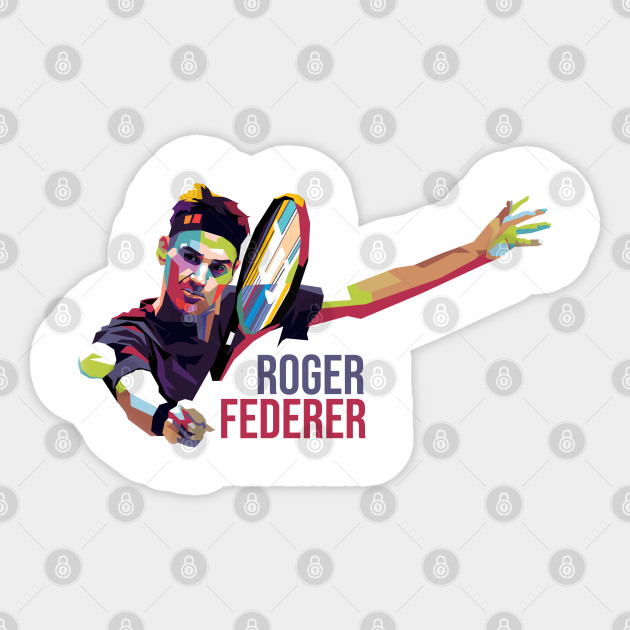 Roger Federer Pop Art - Roger Federer - Sticker | TeePublic