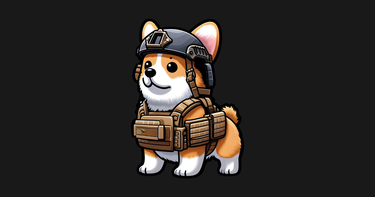 Tactical Corgi - Corgi - T-Shirt | TeePublic