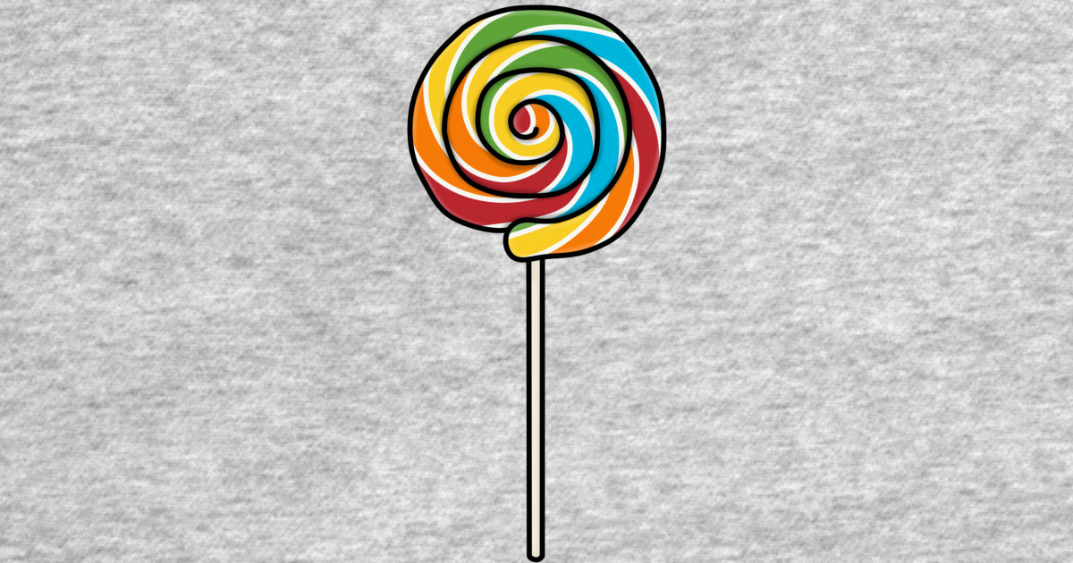 Fun Swirl Lolly Pop Cartoon Style Illustration - Food - T-Shirt | TeePublic