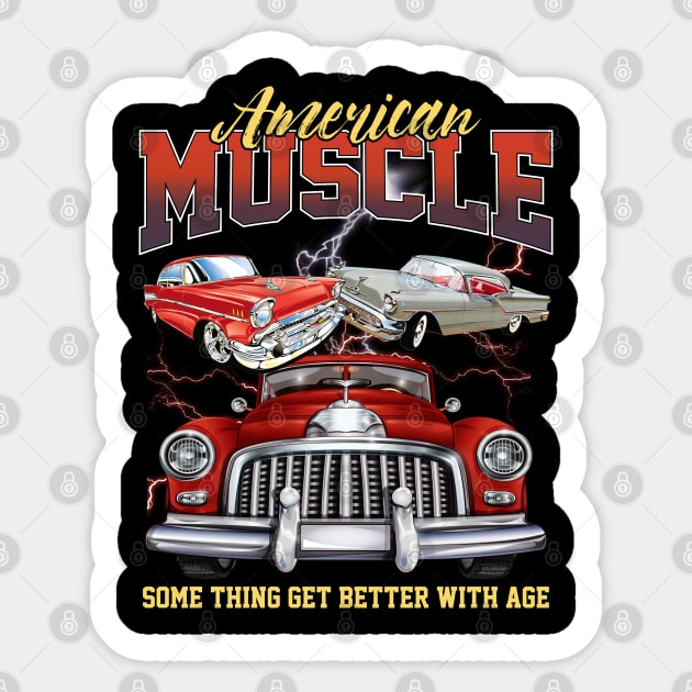 American muscle - Cars Lover - Sticker | TeePublic