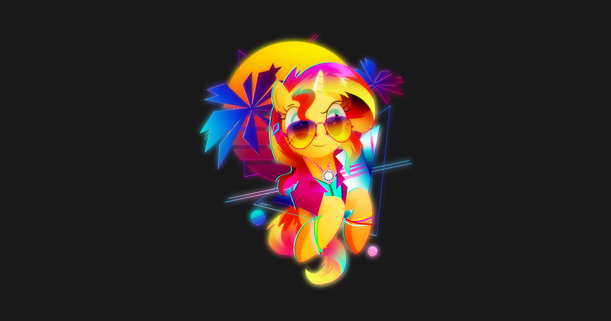 Synthwave Sunset Shimmer - My Little Pony - T-Shirt | TeePublic