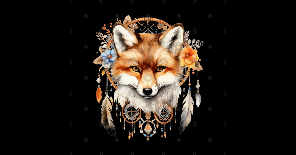 Native American Fox - Fox - Posters and Art Prints | TeePublic