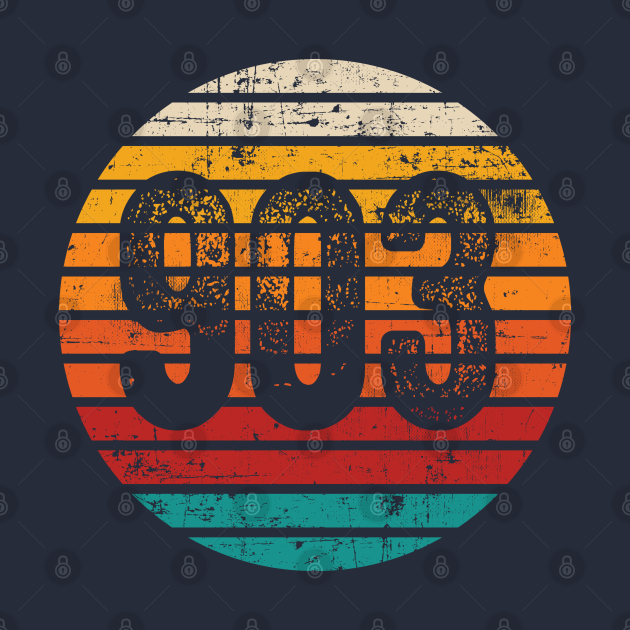 Distressed Vintage Sunset 903 Area Code - 903 Area Code - T-Shirt ...