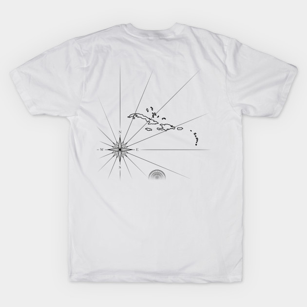 Compass rose and sea map - Compass Rose - T-Shirt | TeePublic