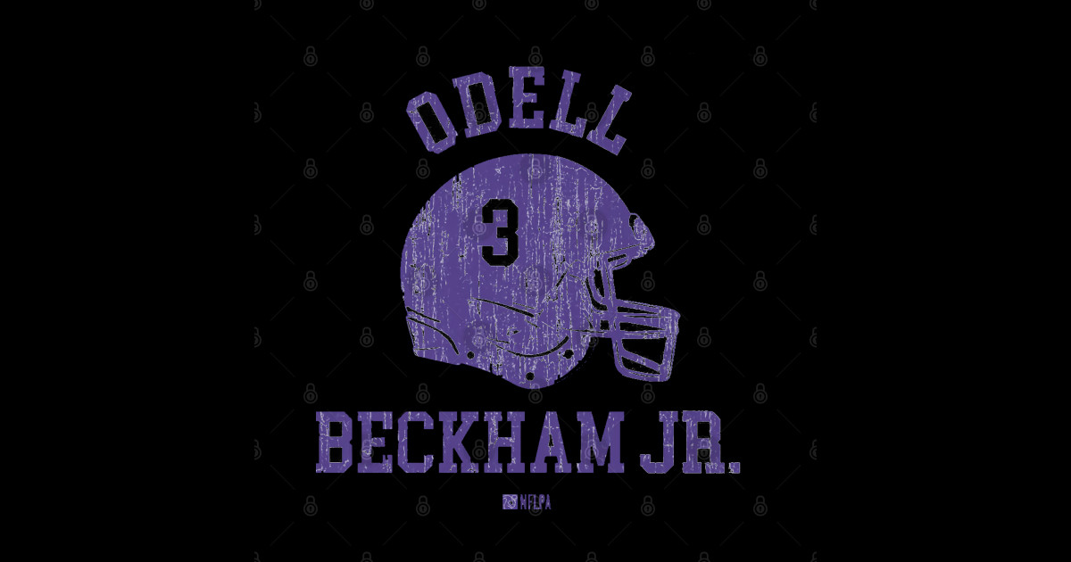 Odell Beckham Jr. Baltimore Helmet Font - Odell Beckham Jr - Sticker ...