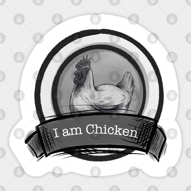I am Chicken - Vintage Chicken - Sticker | TeePublic