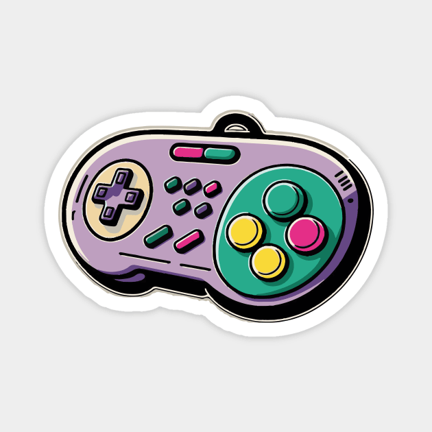 Retro Video Game Controller || Vector Art - Game Controller - Magnet ...