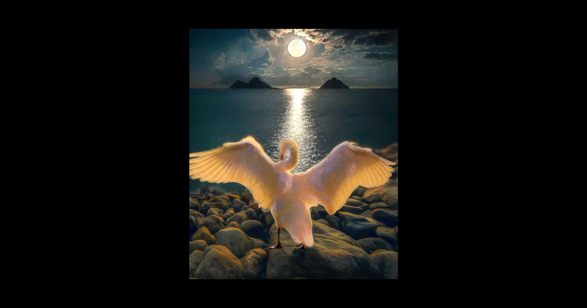 Basking in the Moonlight - Full Moon - Sticker | TeePublic