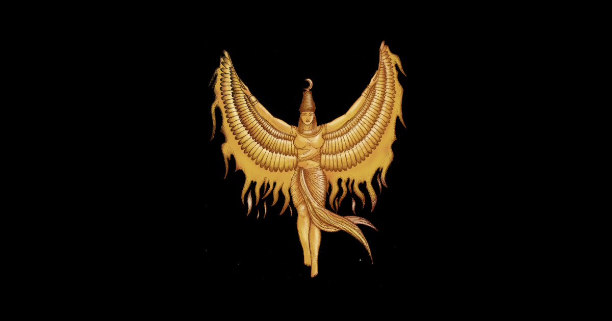 Isis, Goddess Egypt with wings of the legendary bird Phoenix - Egipt ...
