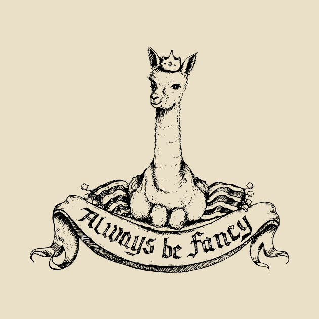Fancy Alpaca - Llama - T-Shirt | TeePublic