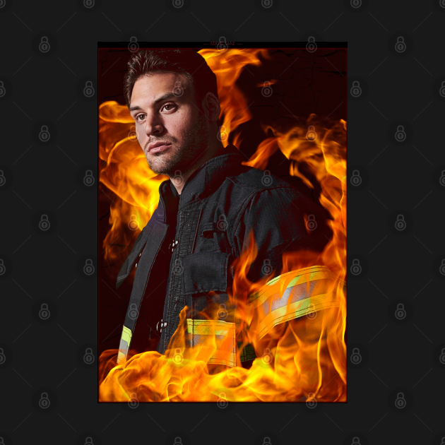 911 - Eddie Diaz - Flames - 911 - T-Shirt | TeePublic