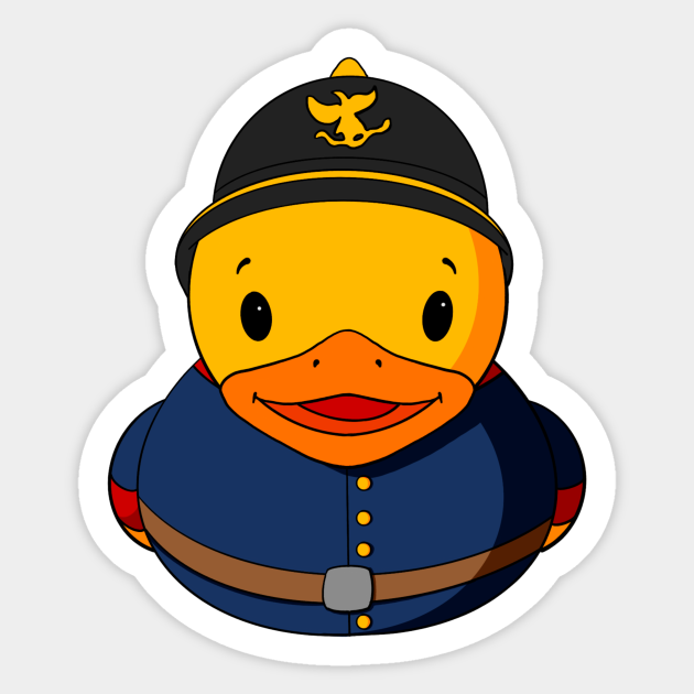 German Officer Rubber Duck - Rubber Duck - Sticker | TeePublic