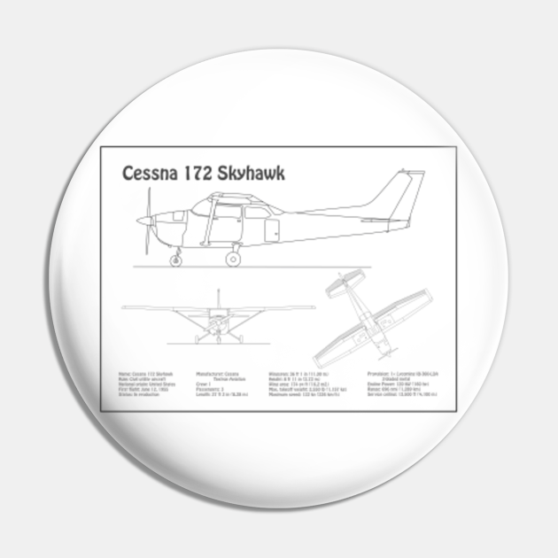 Cessna 172 Skyhawk - Airplane Blueprint Drawing Plans - BD - Cessna 172 ...