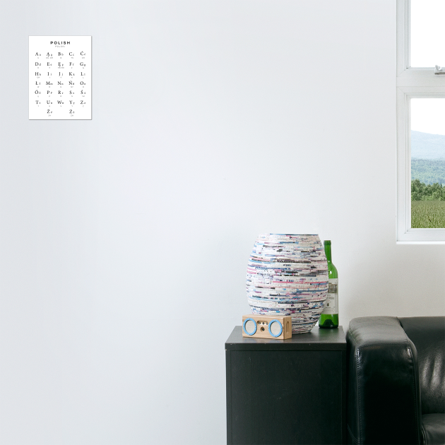 Polish Alphabet Chart, Poland Language Chart, White - Polish - Posters ...