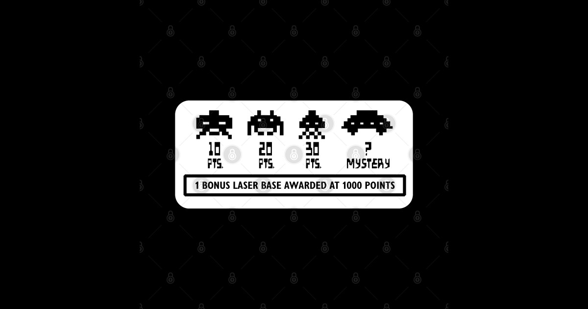 Space Invaders Scoring (Clean Cabinet) - Space Invaders - Sticker ...