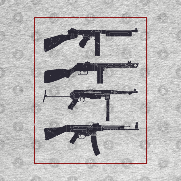 WW2 Iconic Weapons - World War 2 - T-Shirt | TeePublic