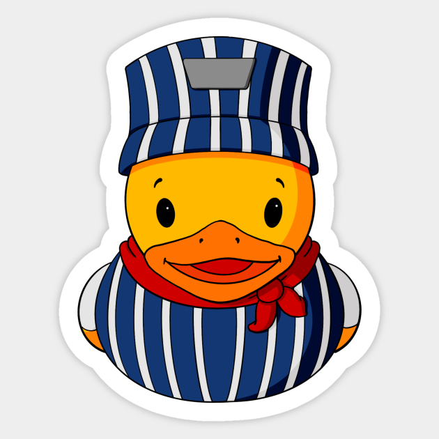 Train Conductor Rubber Duck - Rubber Duckie - Sticker | TeePublic