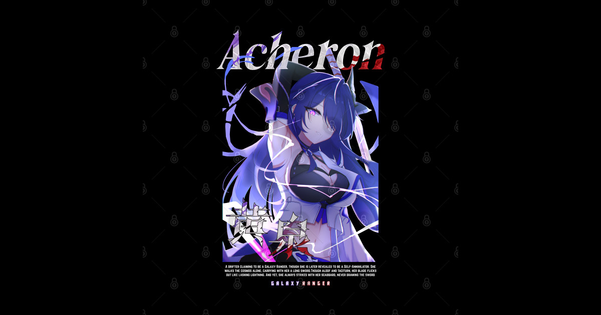 Acheron Stelleron hunter Honkai Star Rail - Animegirl - Sticker | TeePublic