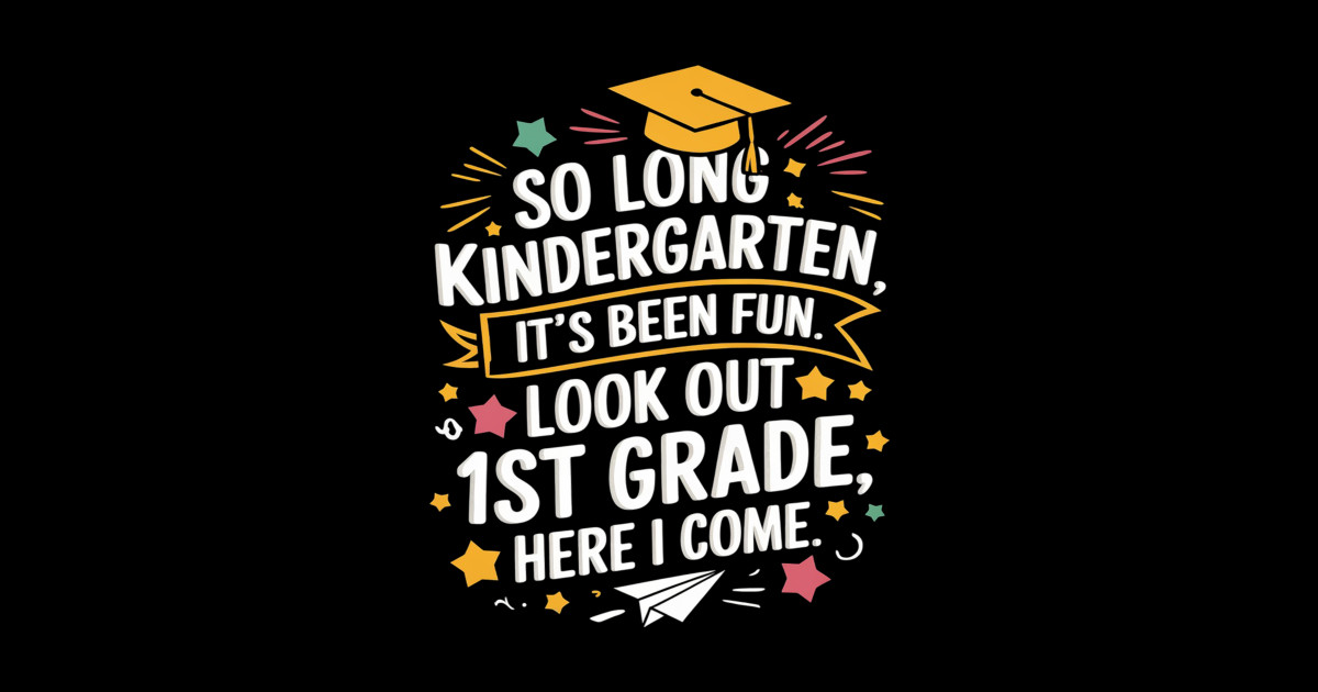 Kindergarten Graduation Graduate Kids Boys Girls - Kindergarten ...