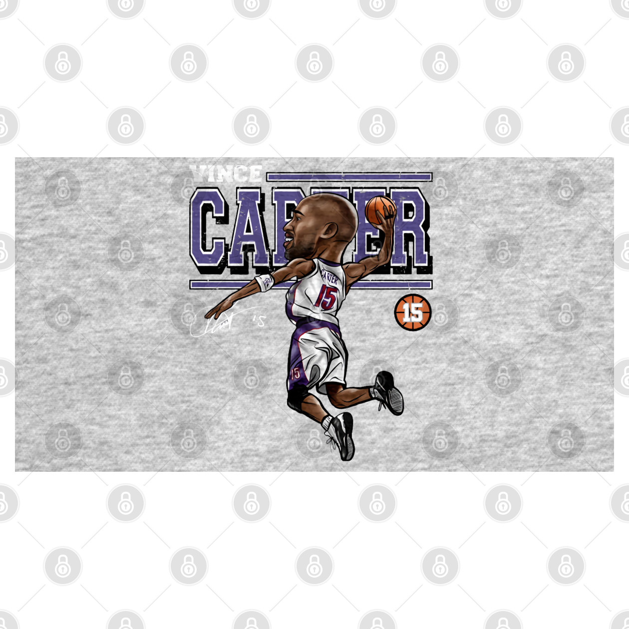 Vince Carter Toronto Cartoon - Vince Carter - T-Shirt | TeePublic
