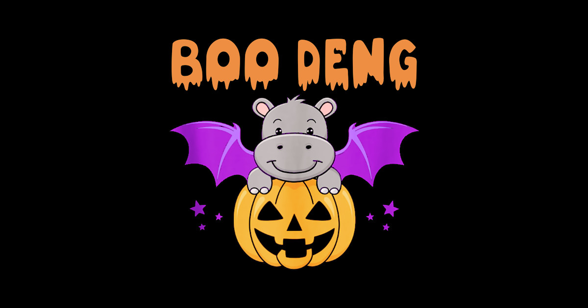 Halloween Moo Deng Baby Hippo Boo Deng - Boo Deng - Sticker | TeePublic