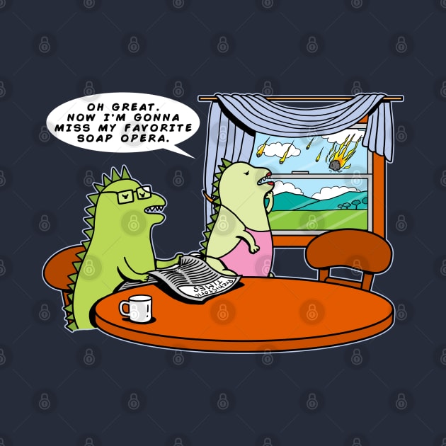 Funny Cute Kawaii Dinosaur Couple Apocalypse Extinction Funny Cartoon ...