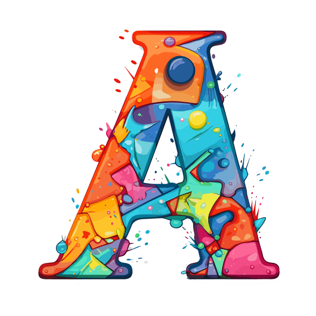 letter A cartoon art v1 - Letter A - T-Shirt | TeePublic