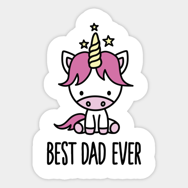 Best dad ever cartoon unicorn daddy father's day gift idea - Unicorn ...