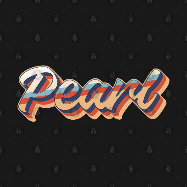 Pearl name - cool 70s retro font surf style design - Pearl Name Cool ...