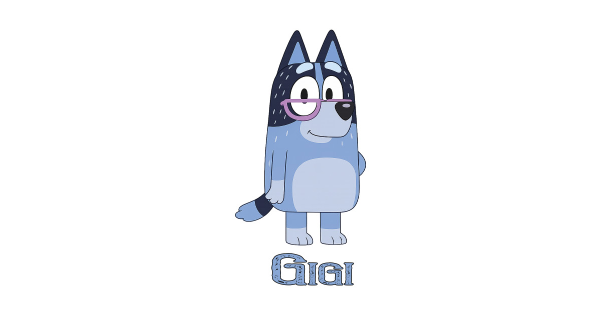 Cute Bluey Gigi Vintage Cartoon - Bluey - T-Shirt | TeePublic