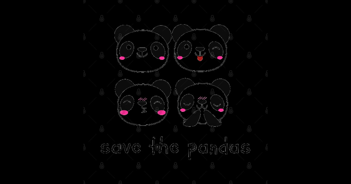 Save the Pandas - Panda - Posters and Art Prints | TeePublic