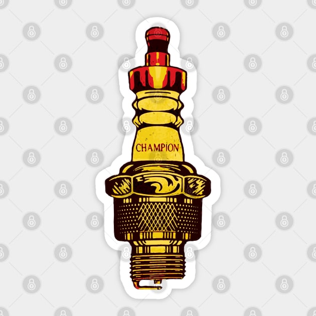 Champion Sparkplug - Champion - Sticker | TeePublic