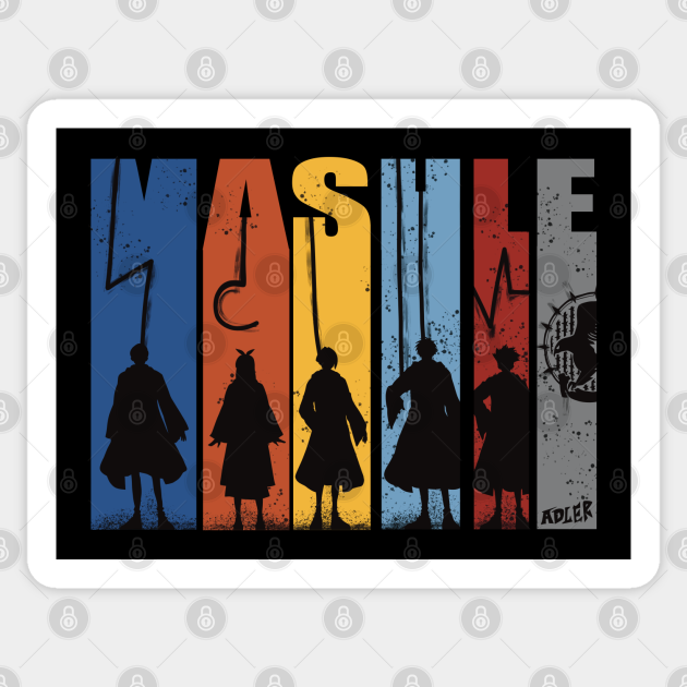 Mashle Magic and Muscles Colorful Vintage Anime Characters Mash Lemon ...