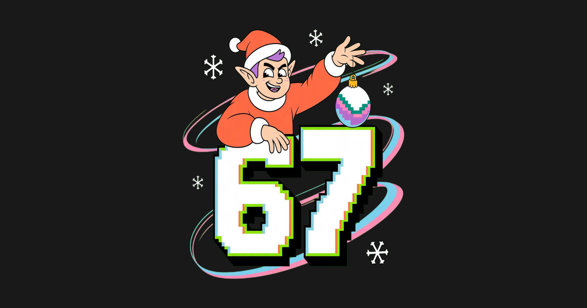 Six Seven 67 Pixel Elf Christmas Holiday Meme - Six Seven 67 Pixel Elf ...