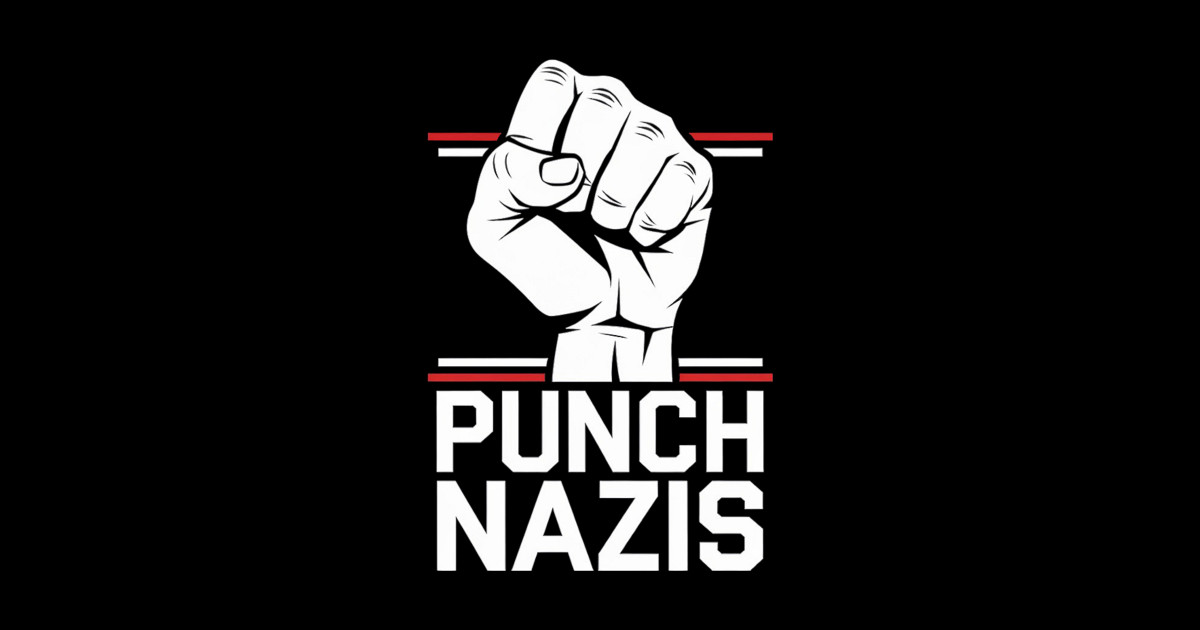 Anti-Nazis-Punch-Nazis - Anti Nazis Punch Nazis - Sticker | TeePublic