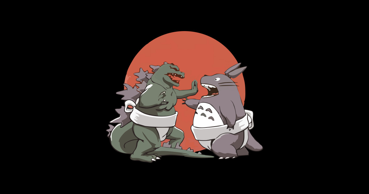 sumo gojira - Godzilla - Sticker | TeePublic