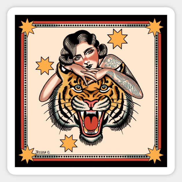 Tiger Lady 2 - Tiger - Sticker | TeePublic