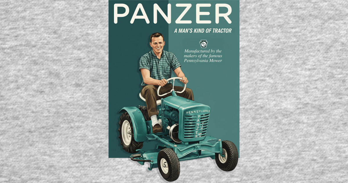 Panzer Lawn and Garden Tractor - Vintage Lawn Tractor - T-Shirt | TeePublic
